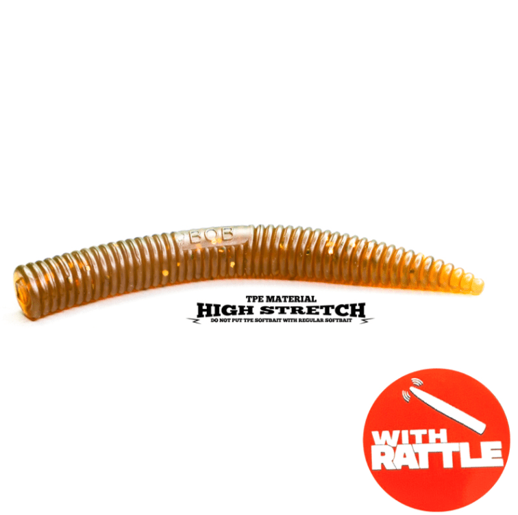 Nazeebo Worm Rattle 10cm Motoroil Glitter - Specimen Fishing UK